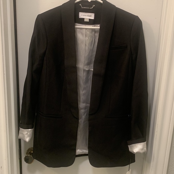 Calvin Klein | Jackets & Coats | Calvin Klein Contrast Lining Long ...